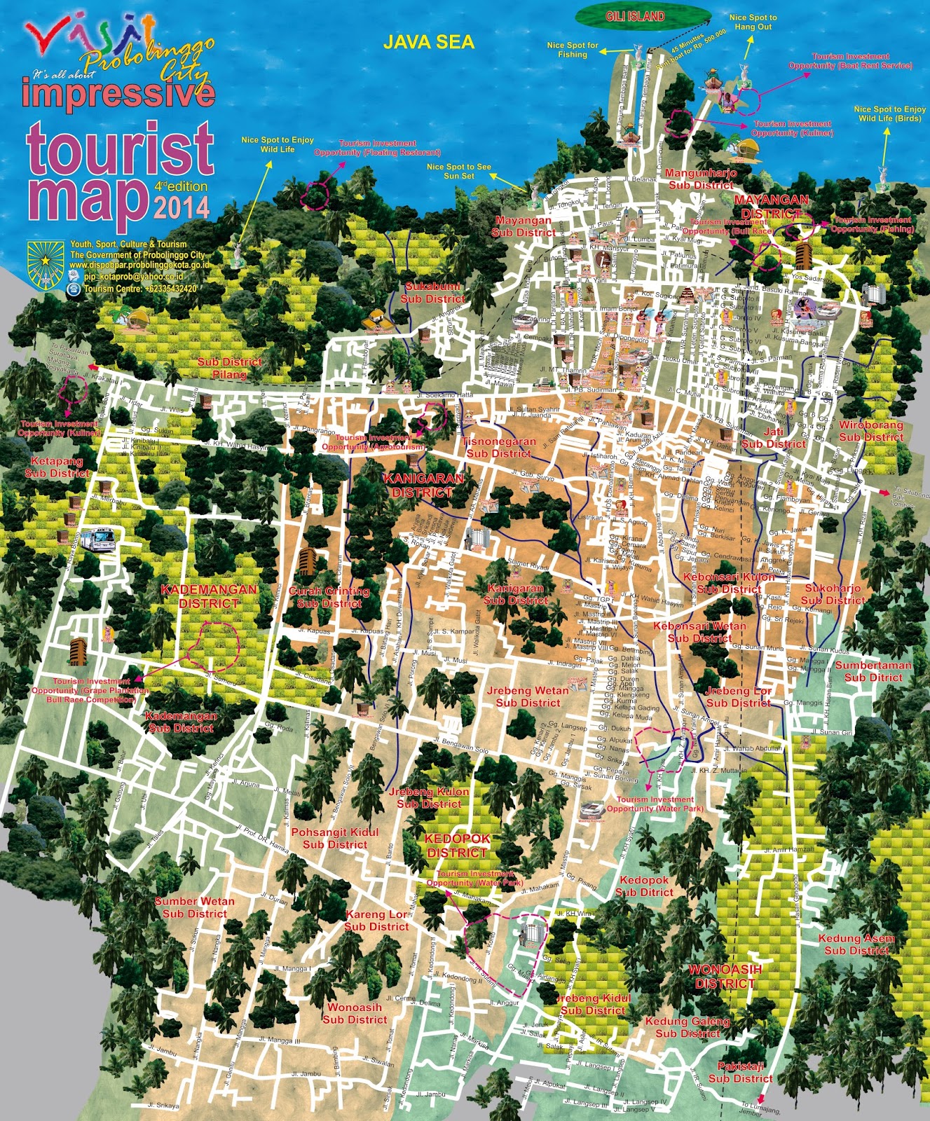 > Peta Lengkap Indonesia: Peta Wisata Probolinggo