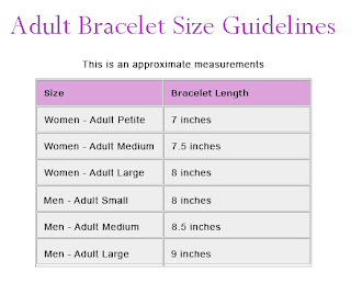 Jewelry Design Shop: Bracelet Size Chart