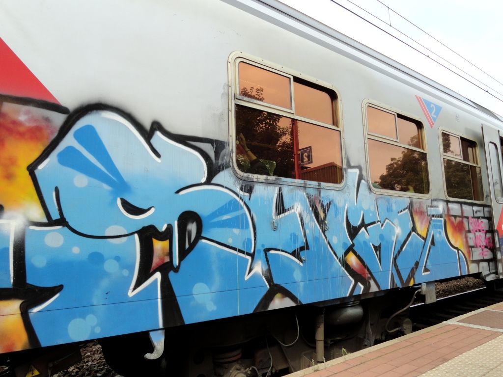 SAME WAS HERE Art on Train