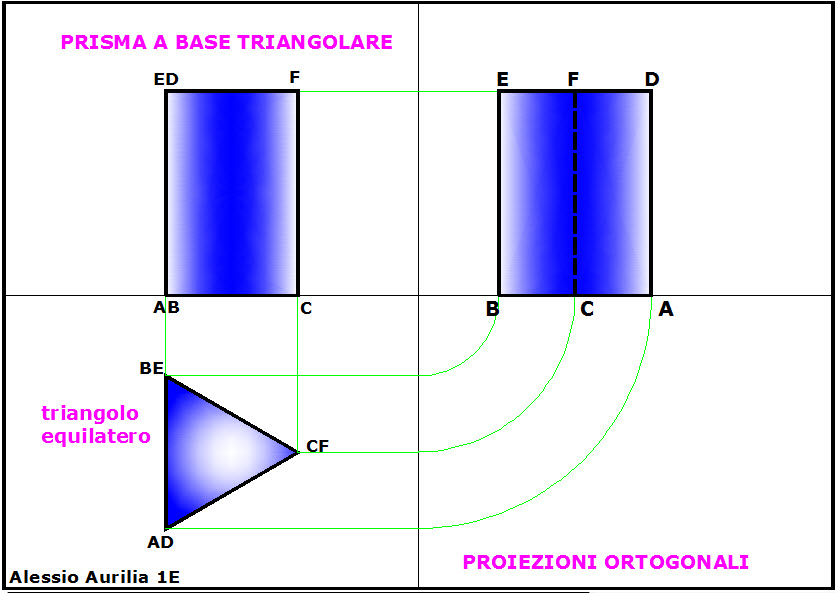 Disegno: Prisma a base triangolare
