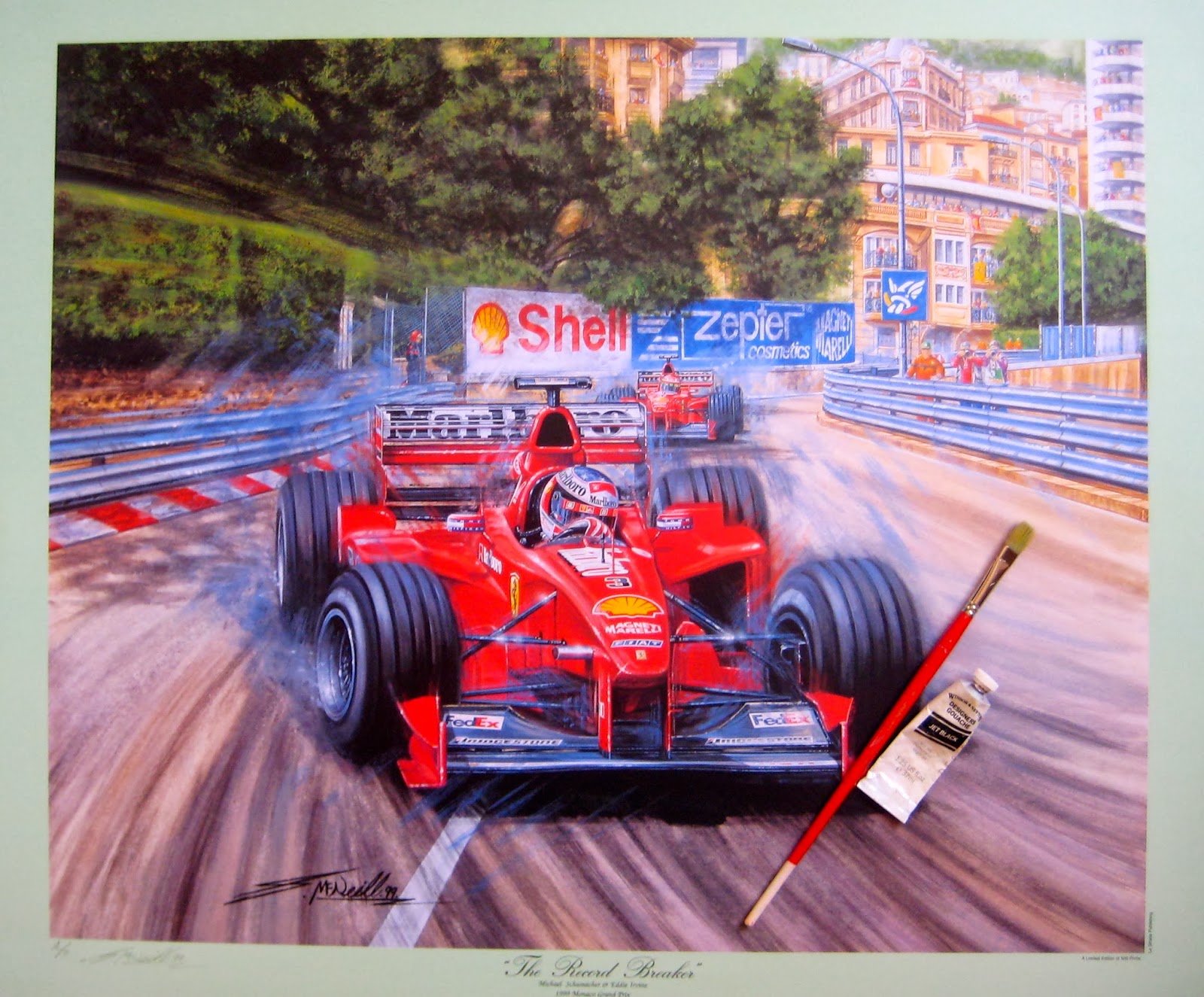Greg McNeill Art: Limited Edition Print - Michael Schumacher, "The ...