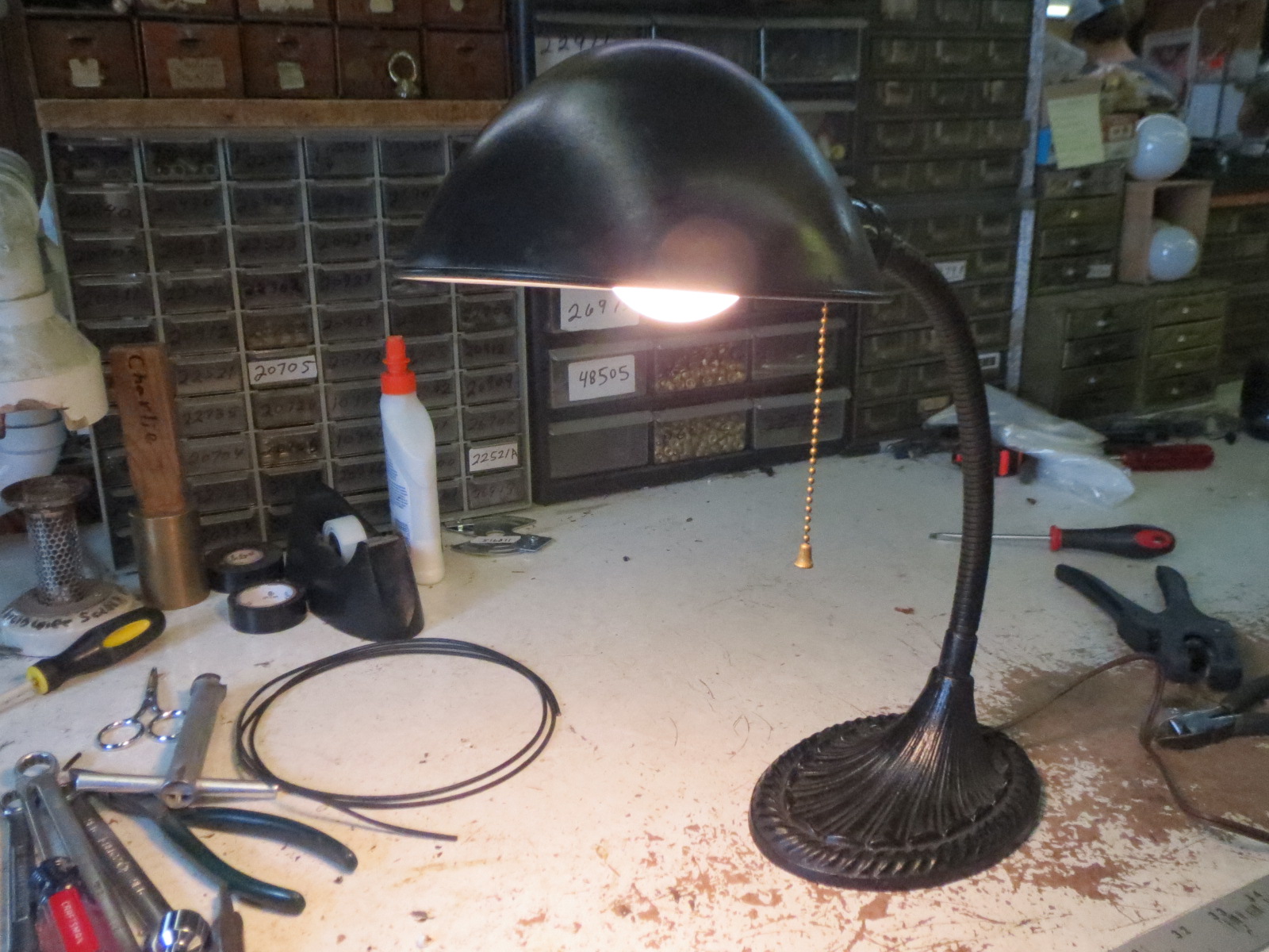 Lamp Parts and Repair | Lamp Doctor: Vintage Eagle Cast Iron Industrial ...