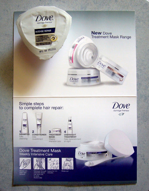 Sleepy Beauty : Dove Intense Repair Treament Mask Sample