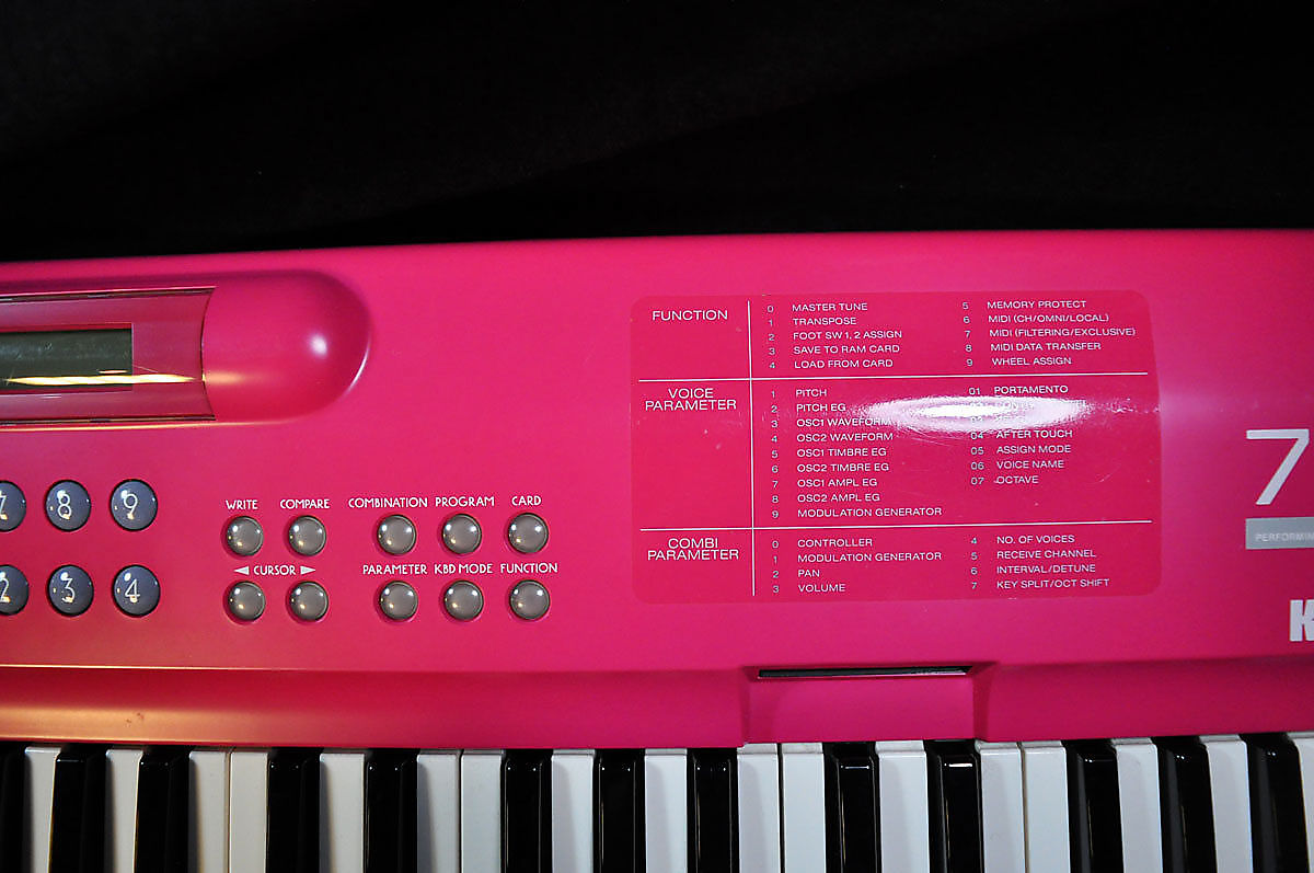 MATRIXSYNTH: Korg 707 Pink SN 003357