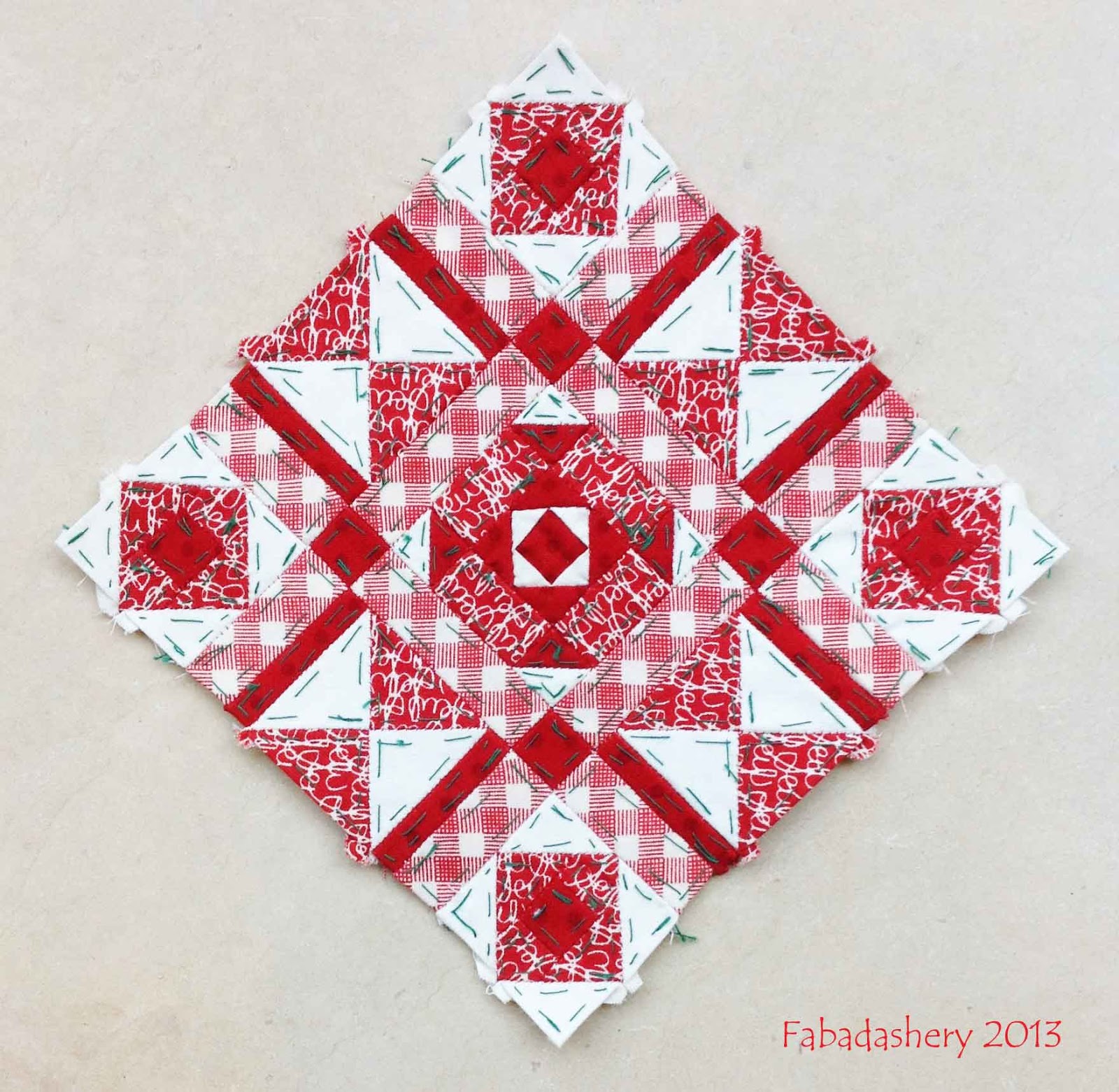 Fabadashery: Nearly Insane Quilt - Block 37