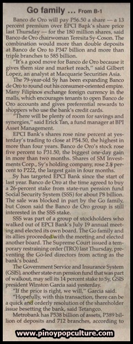 Pinoy Pop Culture: Flashback: Banco de Oro + Equitable PCI Bank = BDO