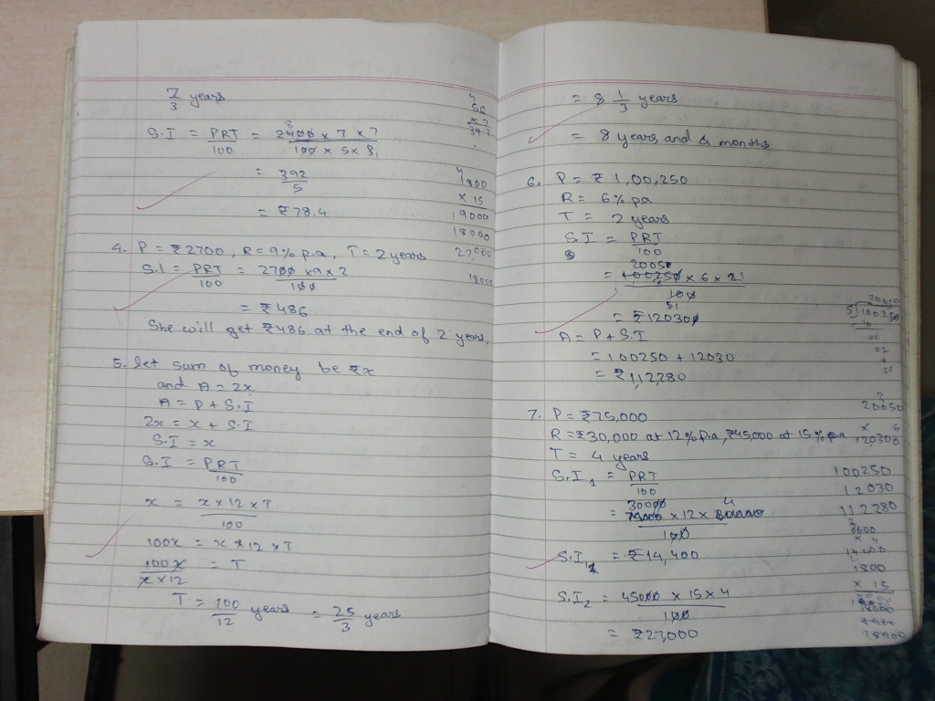 PIS VADODARA STD 7: Grade 7 Simple Interest