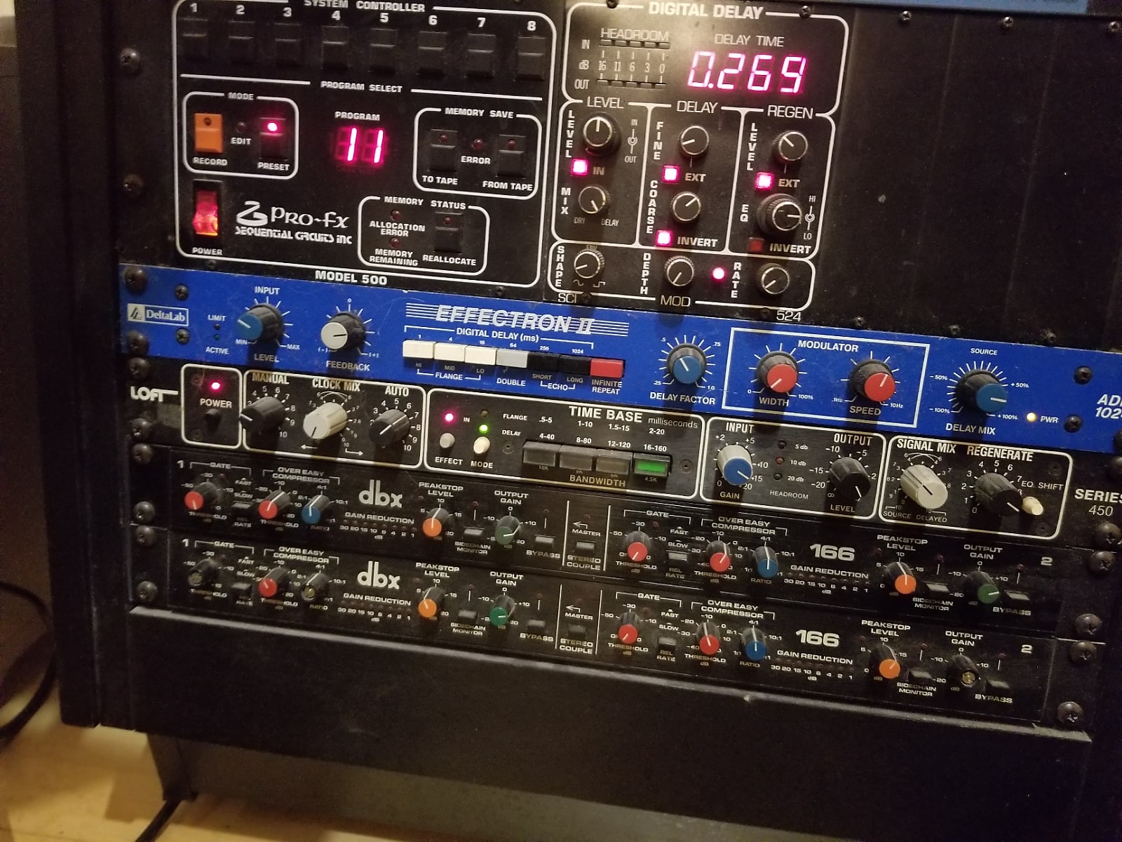 MATRIXSYNTH: Rare Sequential Circuits Model 500 Pro-Fx Digital Delay Rack