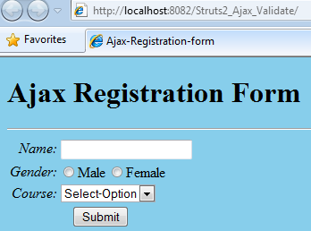Technology comes with Idea: AJAX validation using Struts2 Framework and XML file with Eclipse Indigo