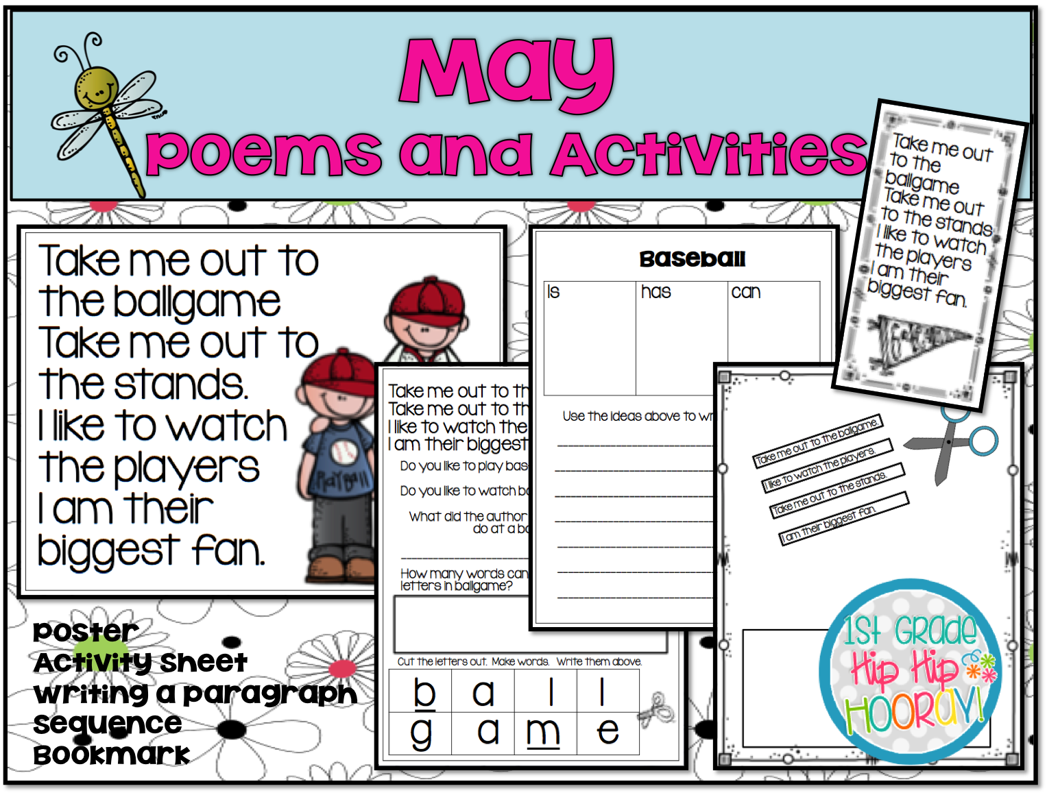 1st Grade Hip Hip Hooray!: May Poems and Activities!