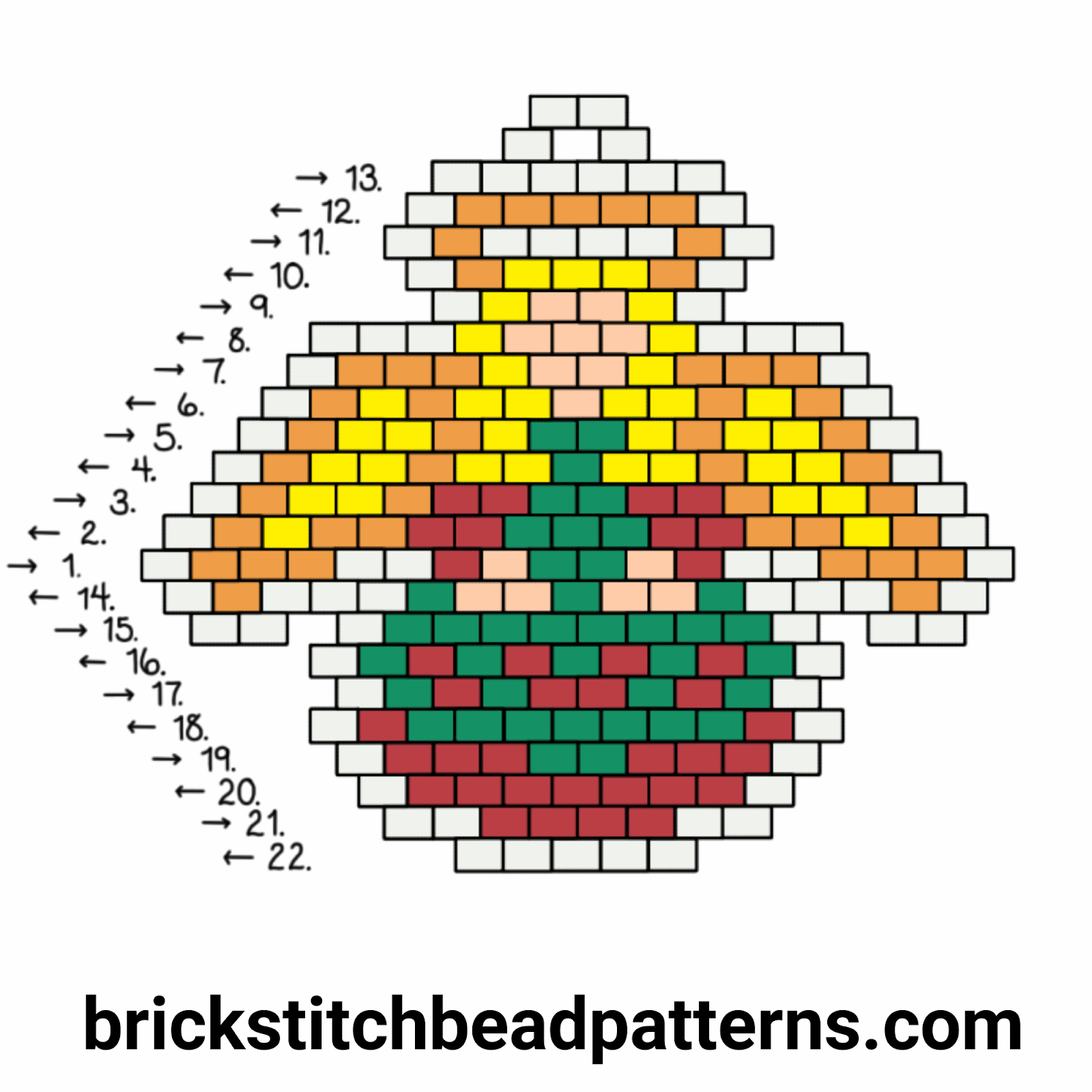 Brick Stitch Bead Patterns Journal: Little Angel Free Christmas Brick ...