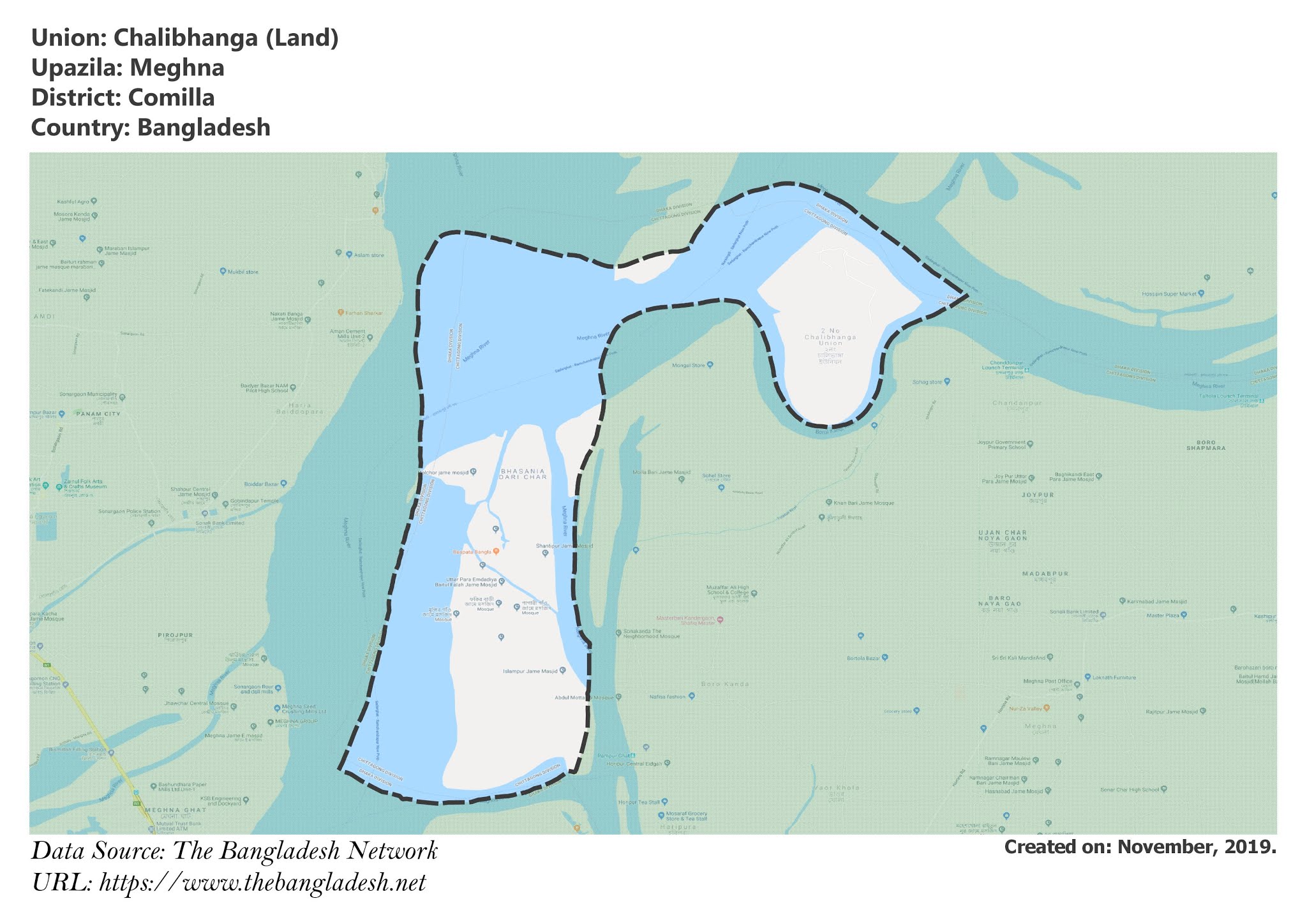 Chalibhanga Union, Comilla