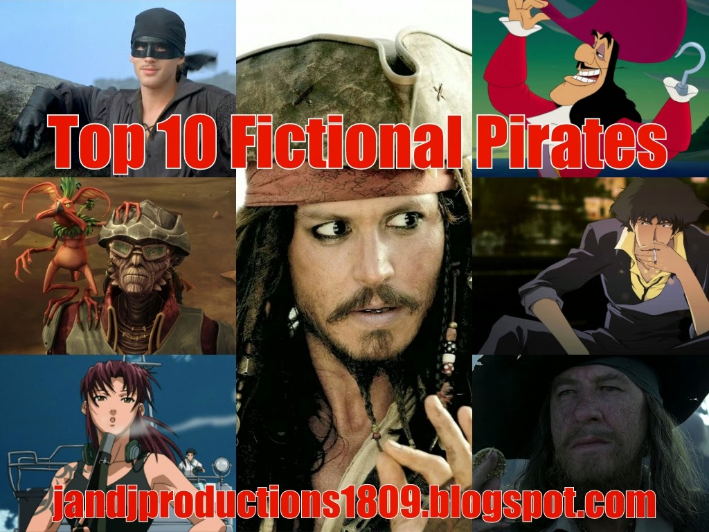 J and J Productions: Top 10 Fictional Pirates