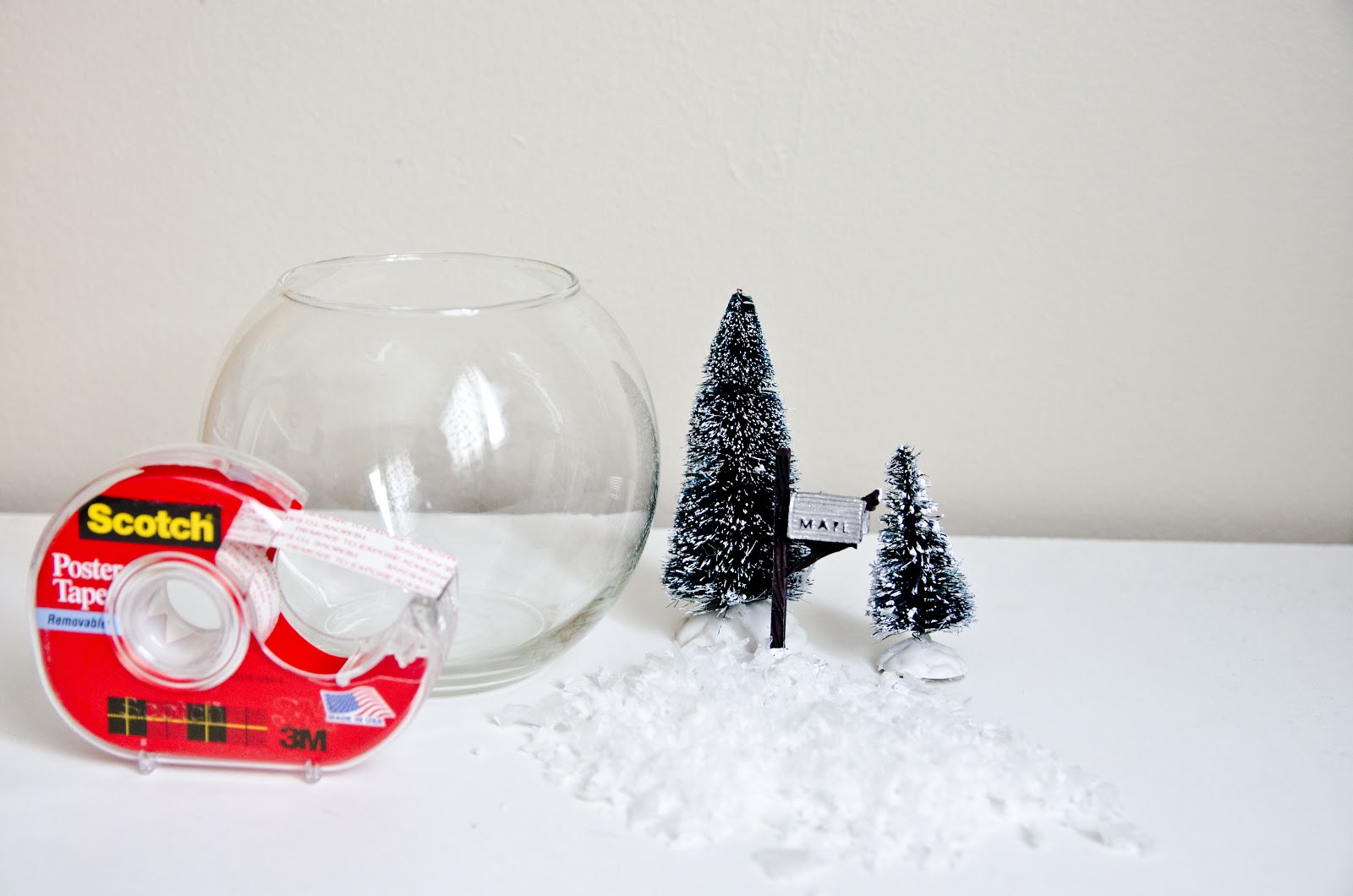 p.s.♡: diy : 3-step snow terrarium