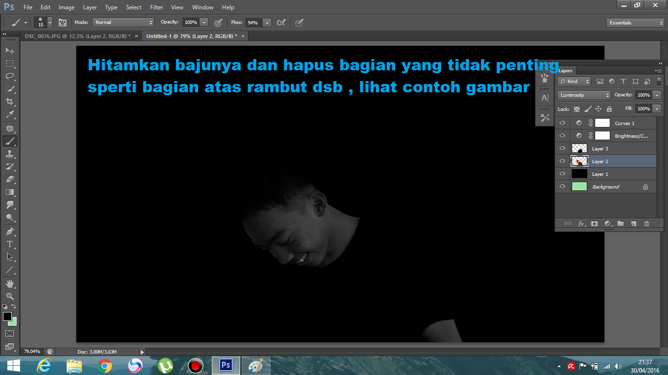 Membuat efek foto dengan background hitam keren ~ -Dokter Edit-
