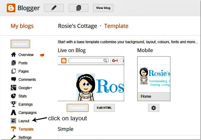 Rosie's Cottage: How To Add Share Buttons To Blogger