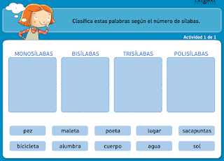EL BLOG DE CUARTO: CLASIFICACIÓN DE LAS PALABRAS SEGÚN SU NÚMERO DE SÍLABAS
