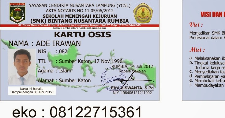 Konsep 26+ Contoh Kartu Osis