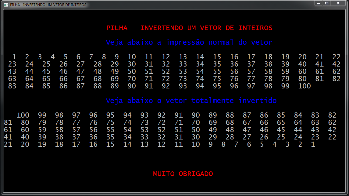 Samuel Lima - Programador C/C++ : Pilha - Invertendo um Vetor de Inteiros