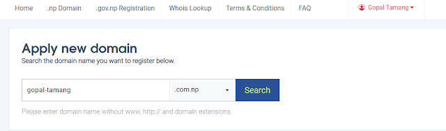 How to register your own a .np domain name? (Edited)