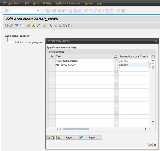 SAP ABAP technical information: Add Programs/Transactions to SAP Menu ...