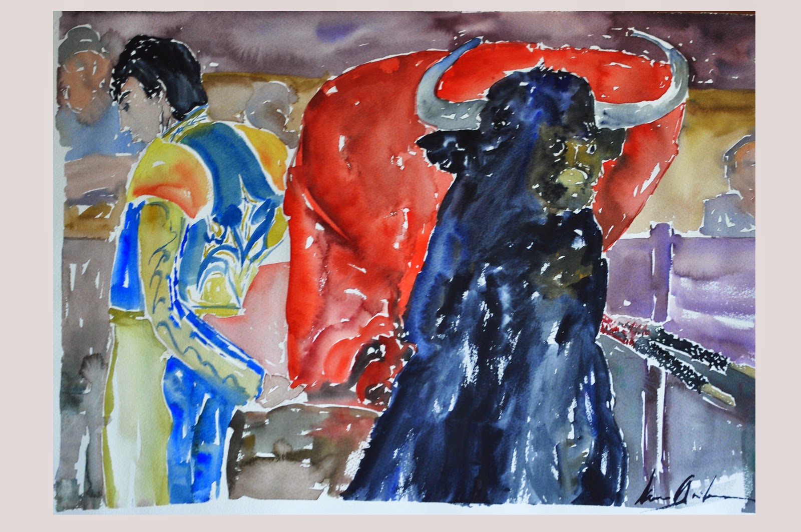 LAURA AGUILERA, estudio de artista: espacio de toreros y toros.