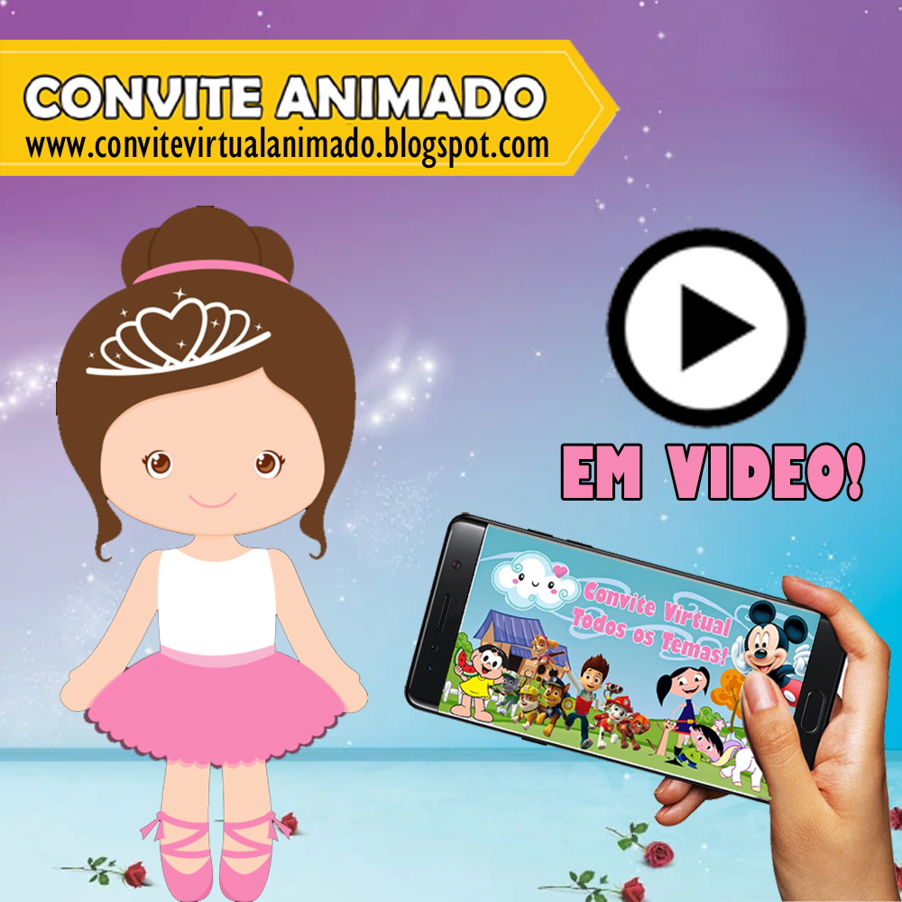 Faça Lindos Convites Virtuais Animados ~ Sua Festa Digital