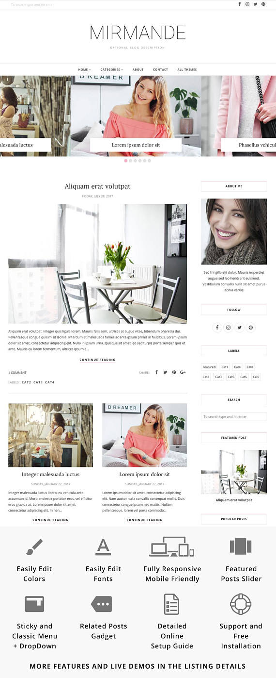 Beautiful Blog Templates and Logos for under $25 - The Wicker House