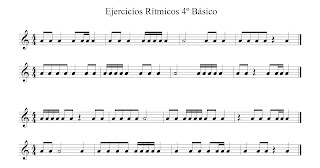 El Profe de Música: Ejercicios Rítmicos 4º básico