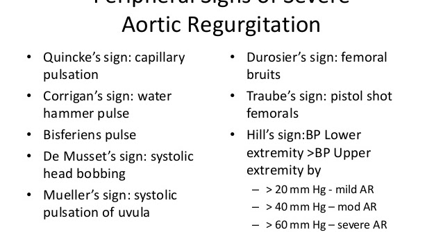 Jewels of Clinical Medicine: Signs of severity of AR
