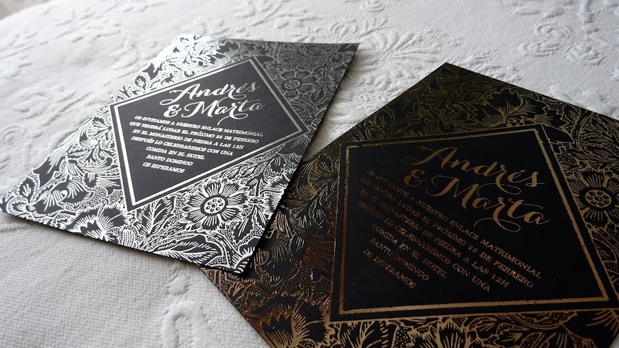 Cómo metalizar tus invitaciones: foil con plastificadora | Manualidades