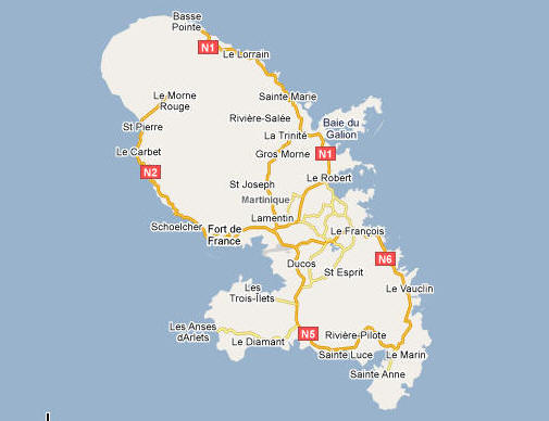 Mapas da Martinica | França