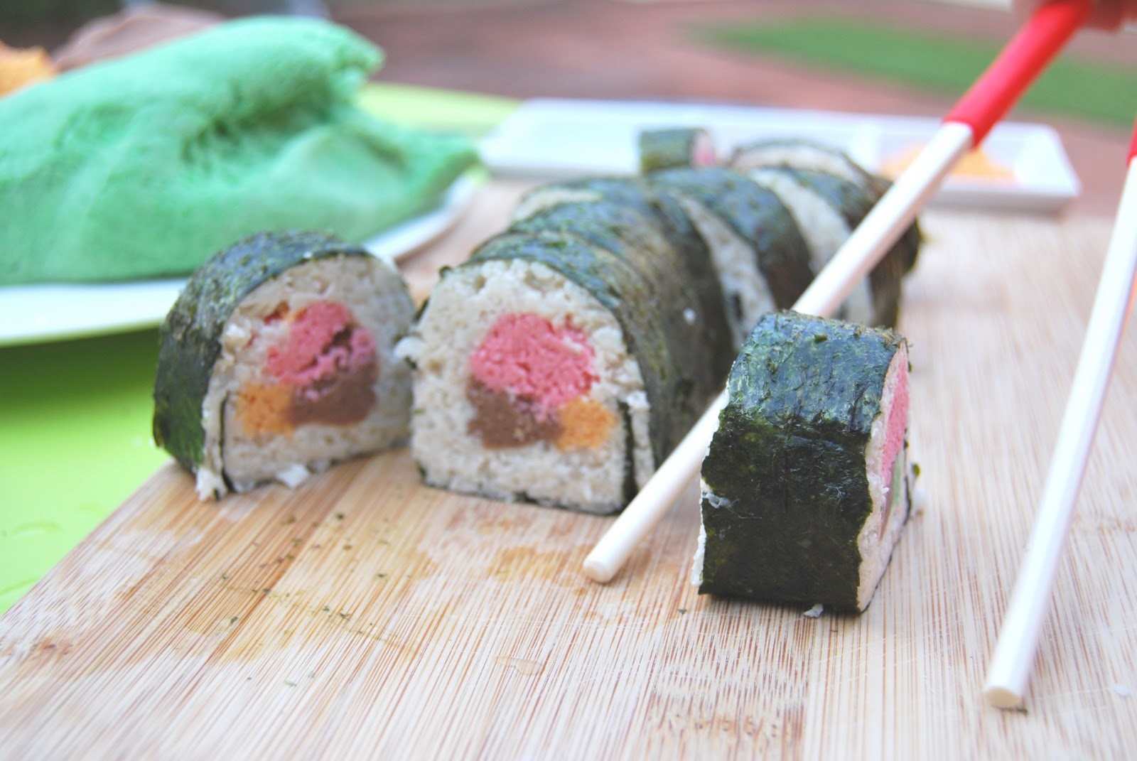A Little Learning For Two: Play Dough Sushi