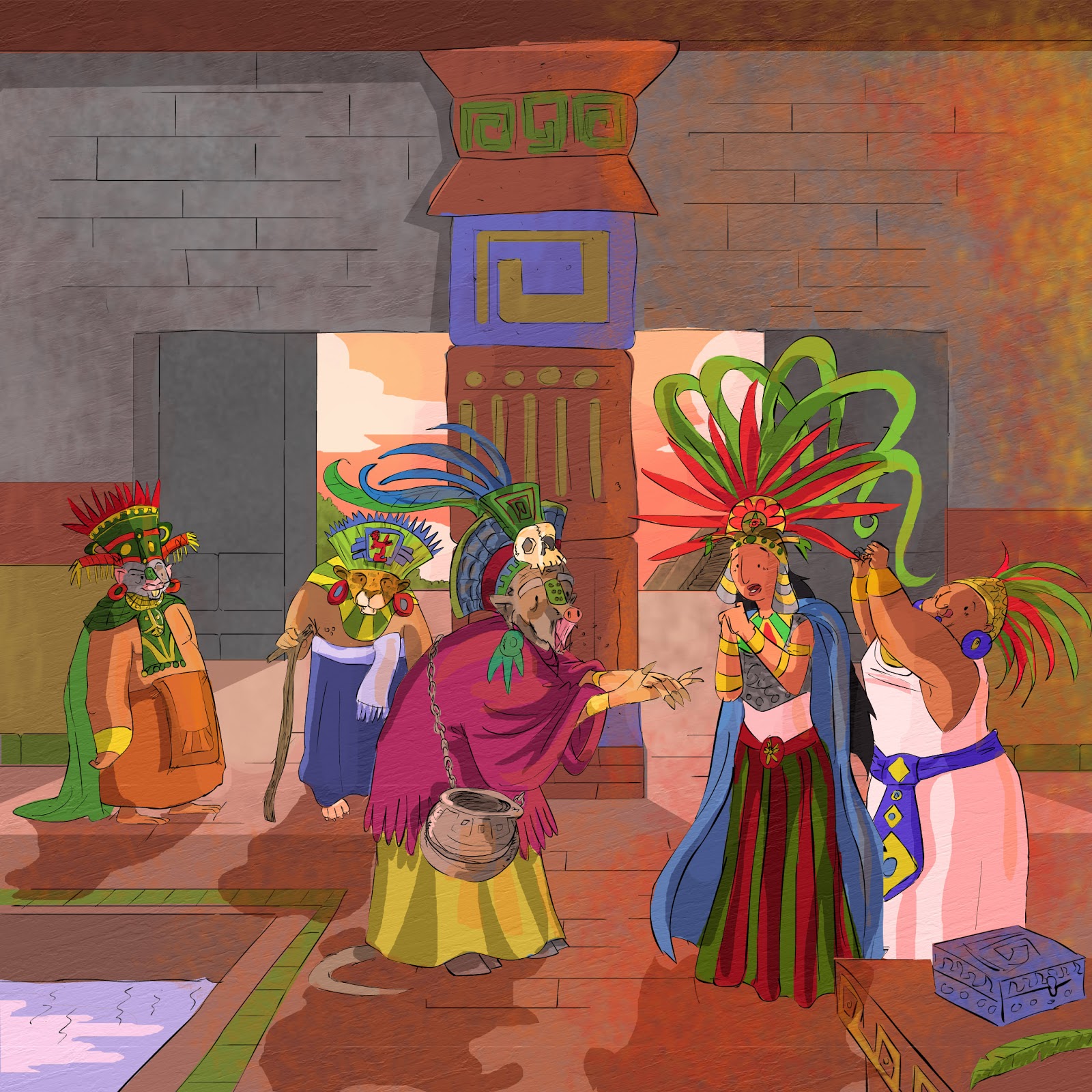 *: Ilustraciones de leyendas mayas