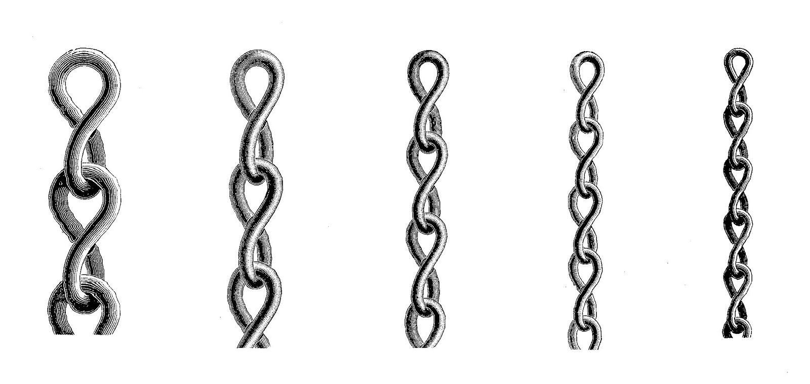 Digital Stamp Design: Chain Collage Sheet Digital Borders Vintage Design