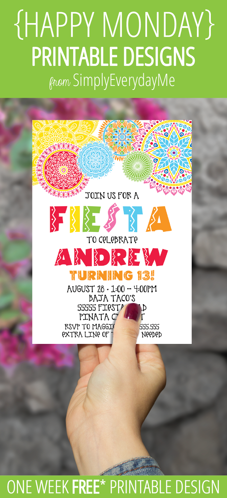 SimplyEverydayMe: {HAPPY MONDAY}... Fiesta Invitation...