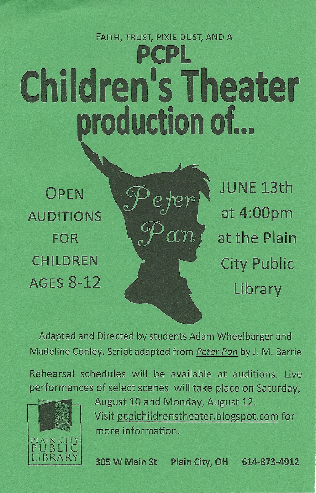 PCPL Children's Theater: Peter Pan 2013