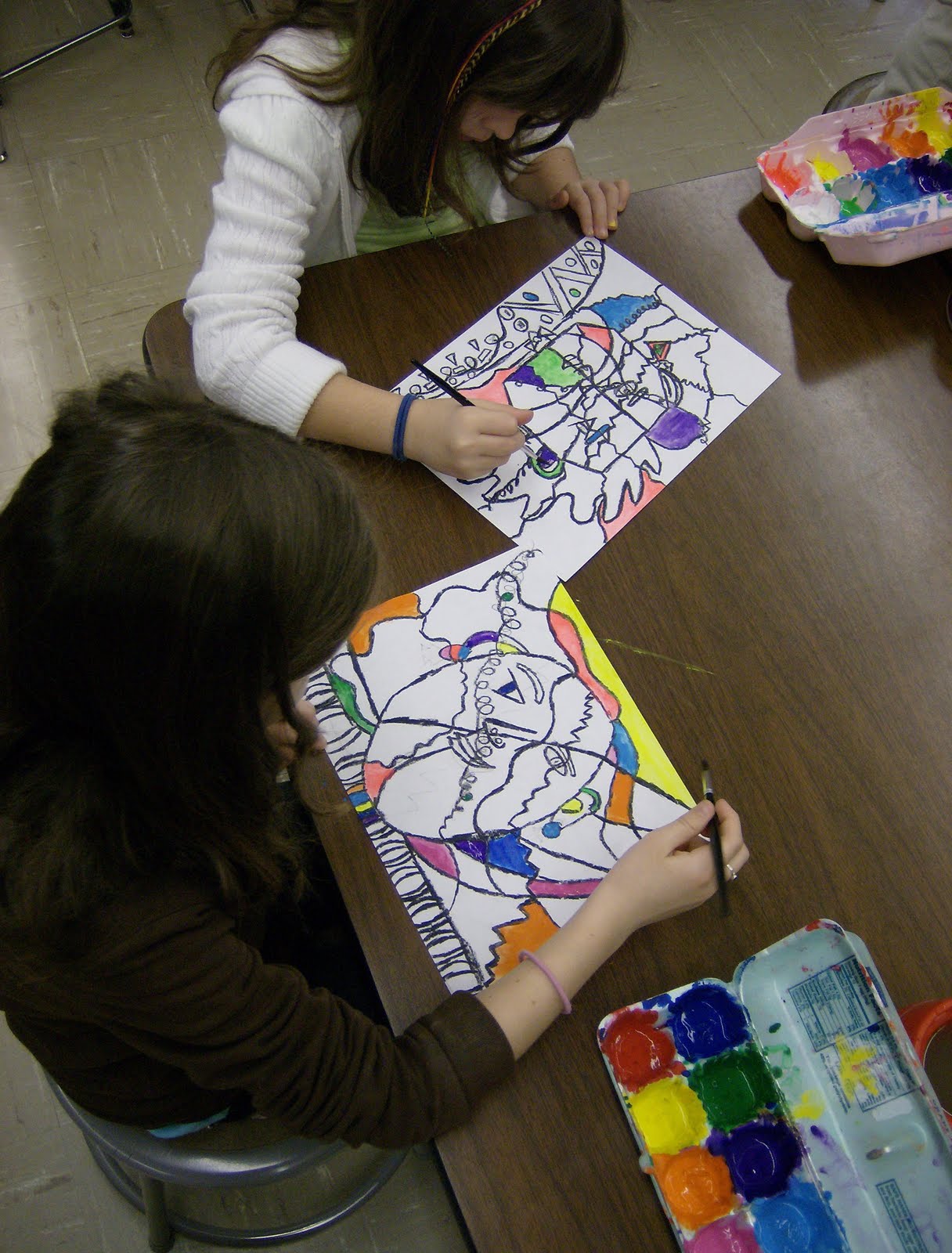 Zilker Elementary Art Class: Third Grade Picasso Paintings