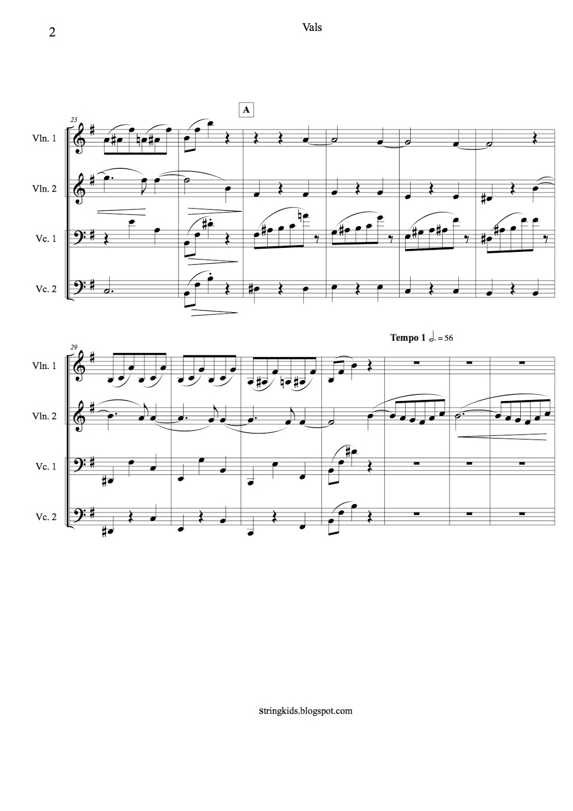 String Kids Orchestra: Grieg: Three Lyric Pieces – 2. Vals