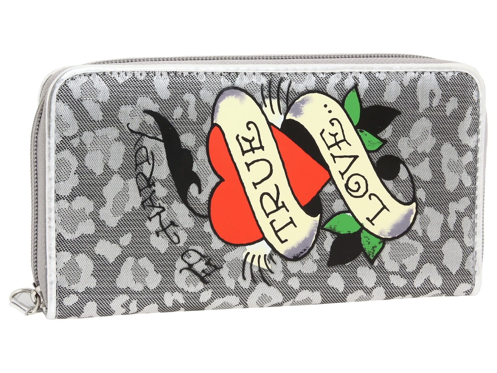 Great bargain for authentic designer brands!: ED HARDY Panthera Zip Wallet