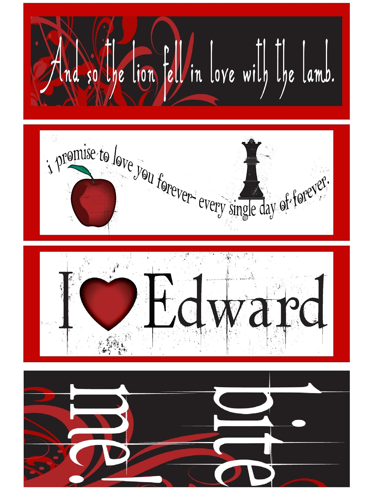 Twilight Printable Bookmarks