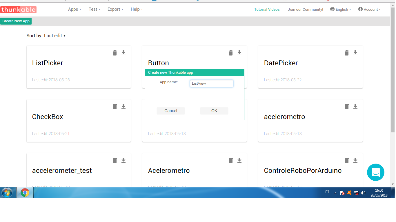 Tutor dos Nerds: Como utilizar o elemento ListView no Thunkable/app Inventors