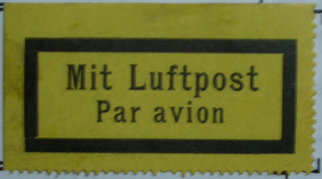 International Airmail And Priority Mail Labels: Germany: Airmail labels 2