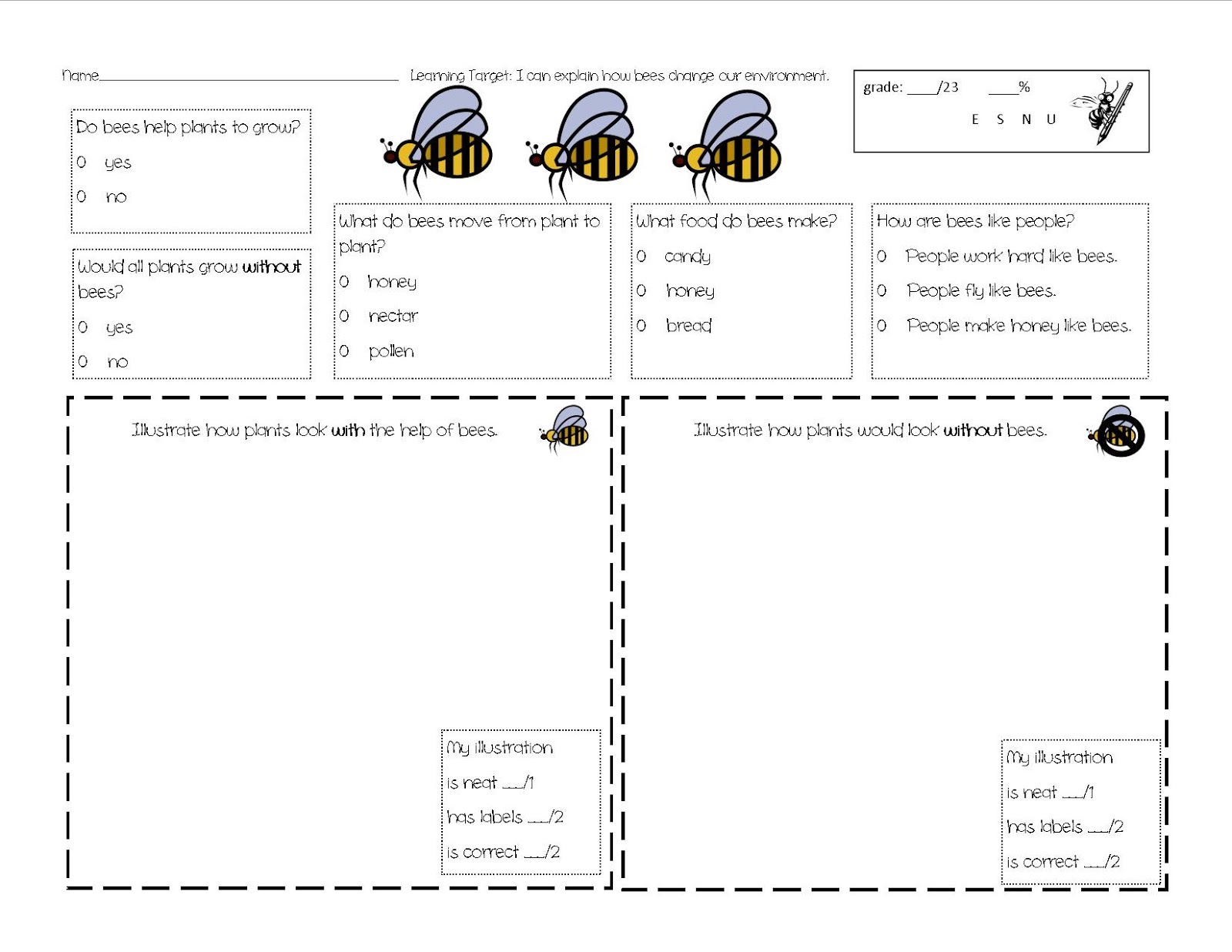 Curious Firsties: Busy Bees and FREEBIE