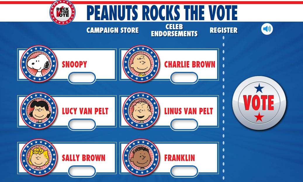 A GEEK DADDY: ROCK THE VOTE WITH THE PEANUTS GANG