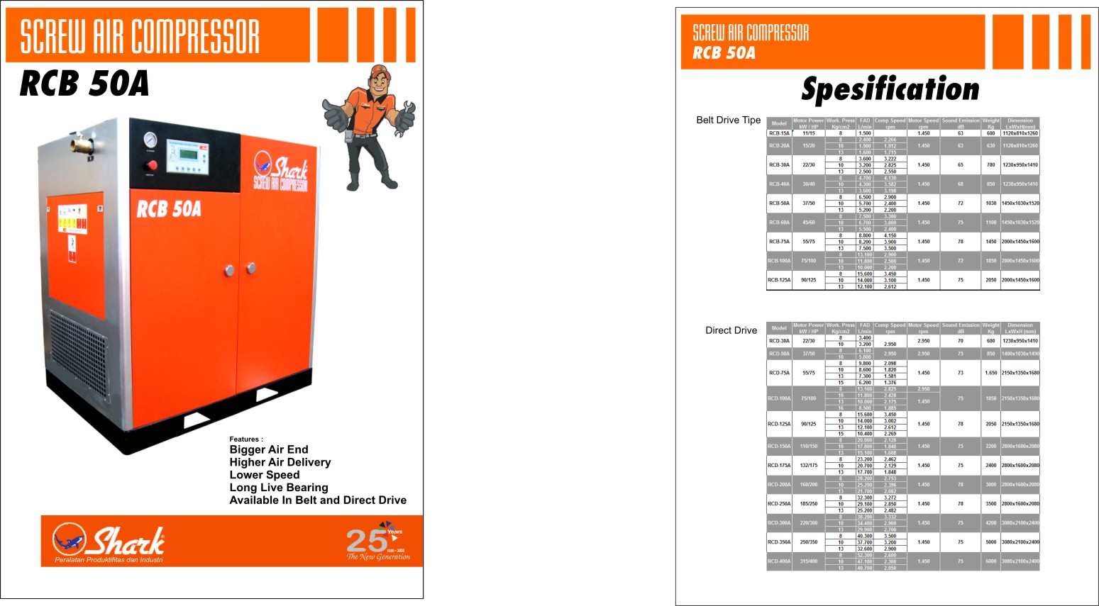 SCREW SHARK AIR COMPRESSOR: SCREW Shark air compressor