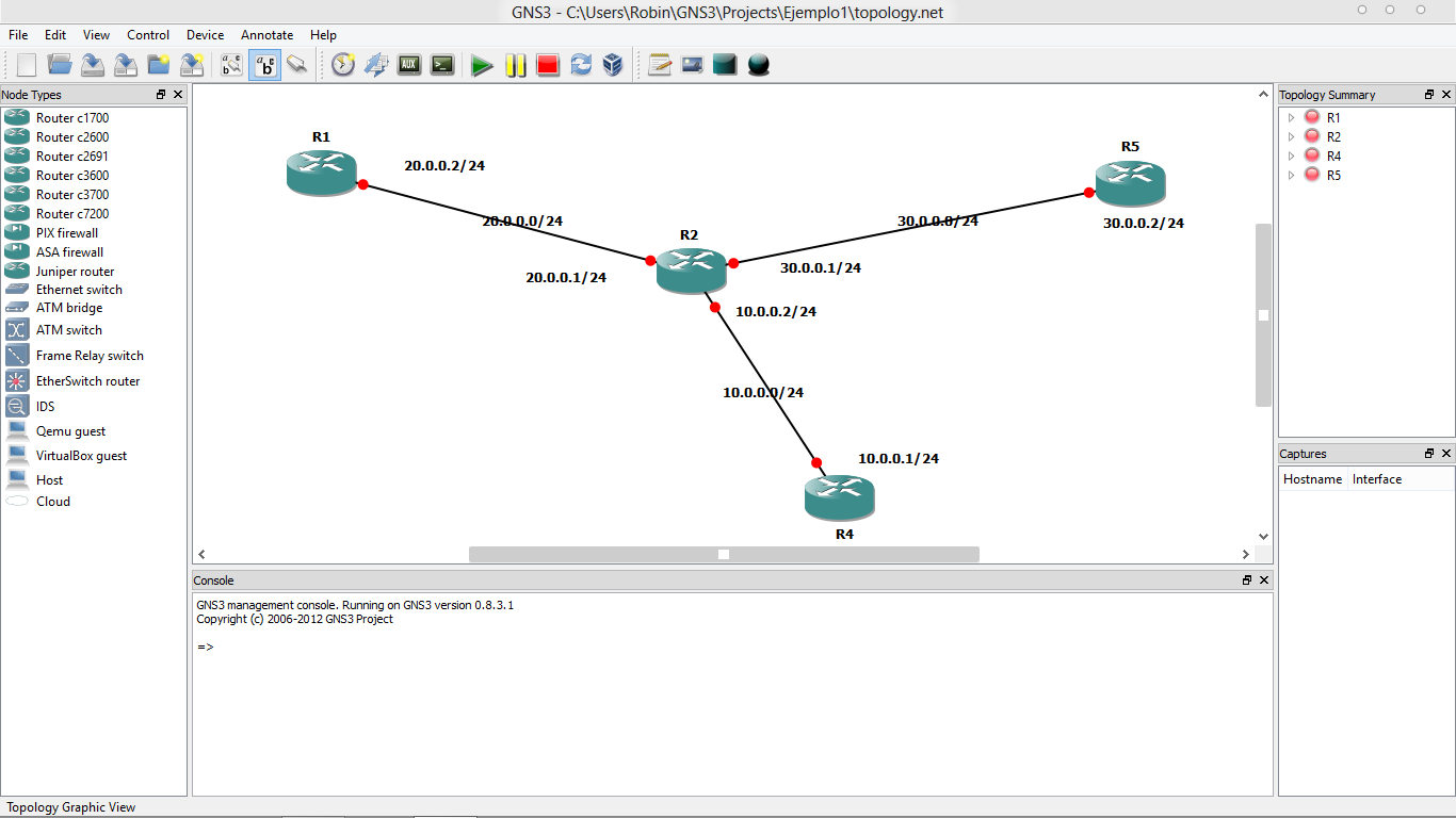 Ruteo Estatico GNS3 ~ Themfgeek
