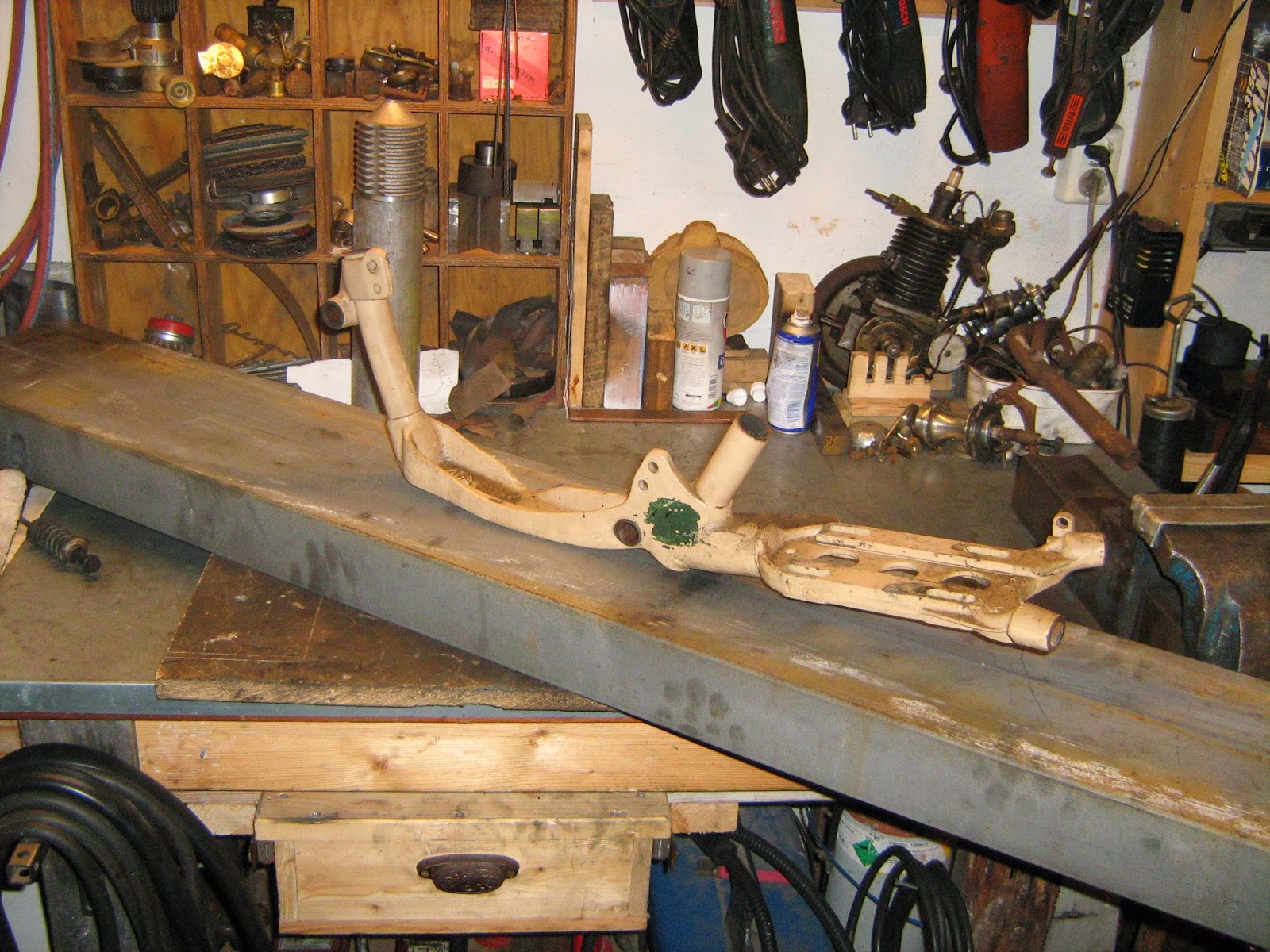 American Motorcycles Norway / Veteran-Mc.com: Frame jig for Cutdown project