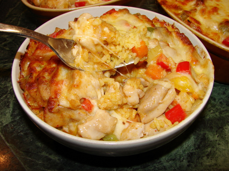 Curry chicken rice bake 咖哩雞焗飯