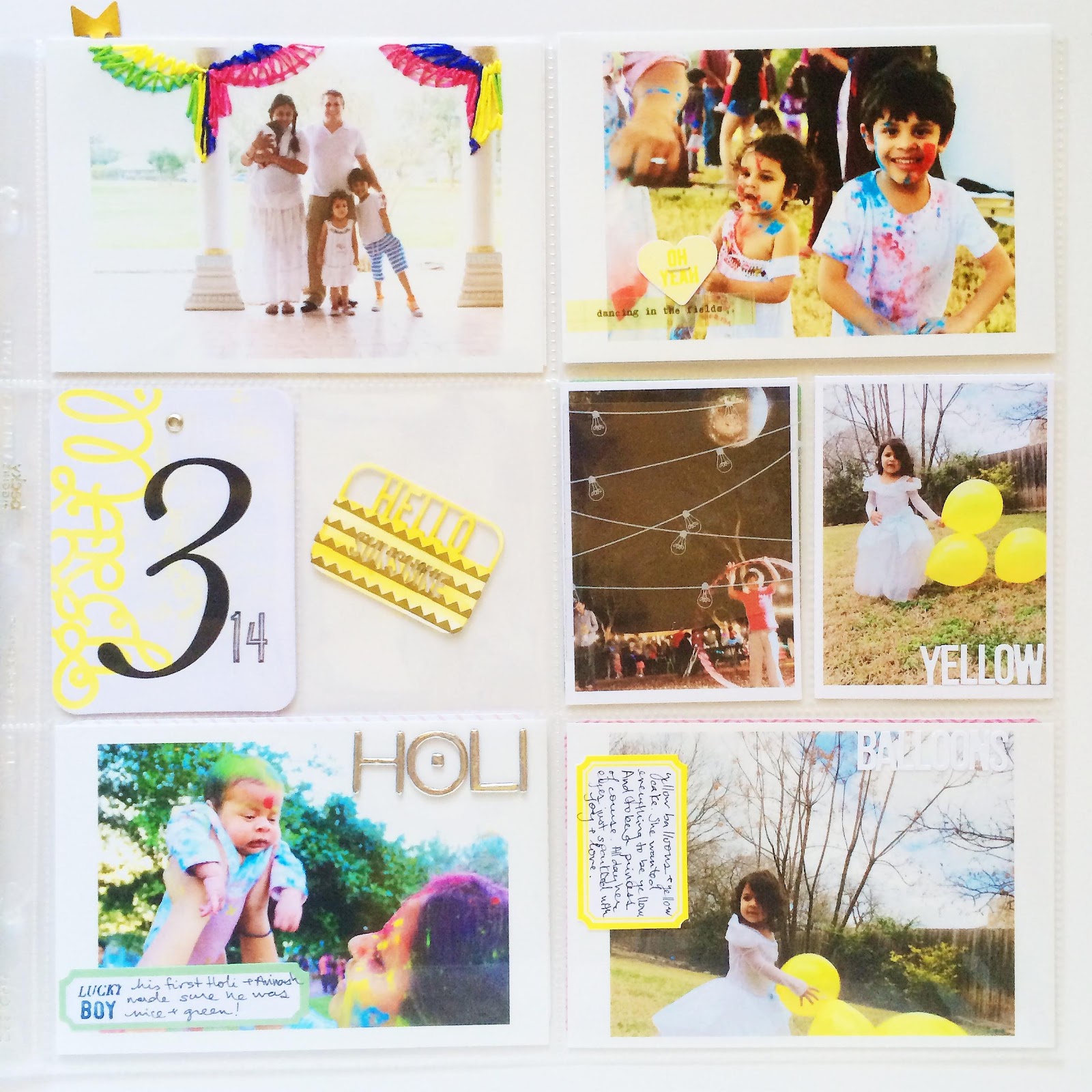 Rainbow Scrapbooks: Project Life: Holi